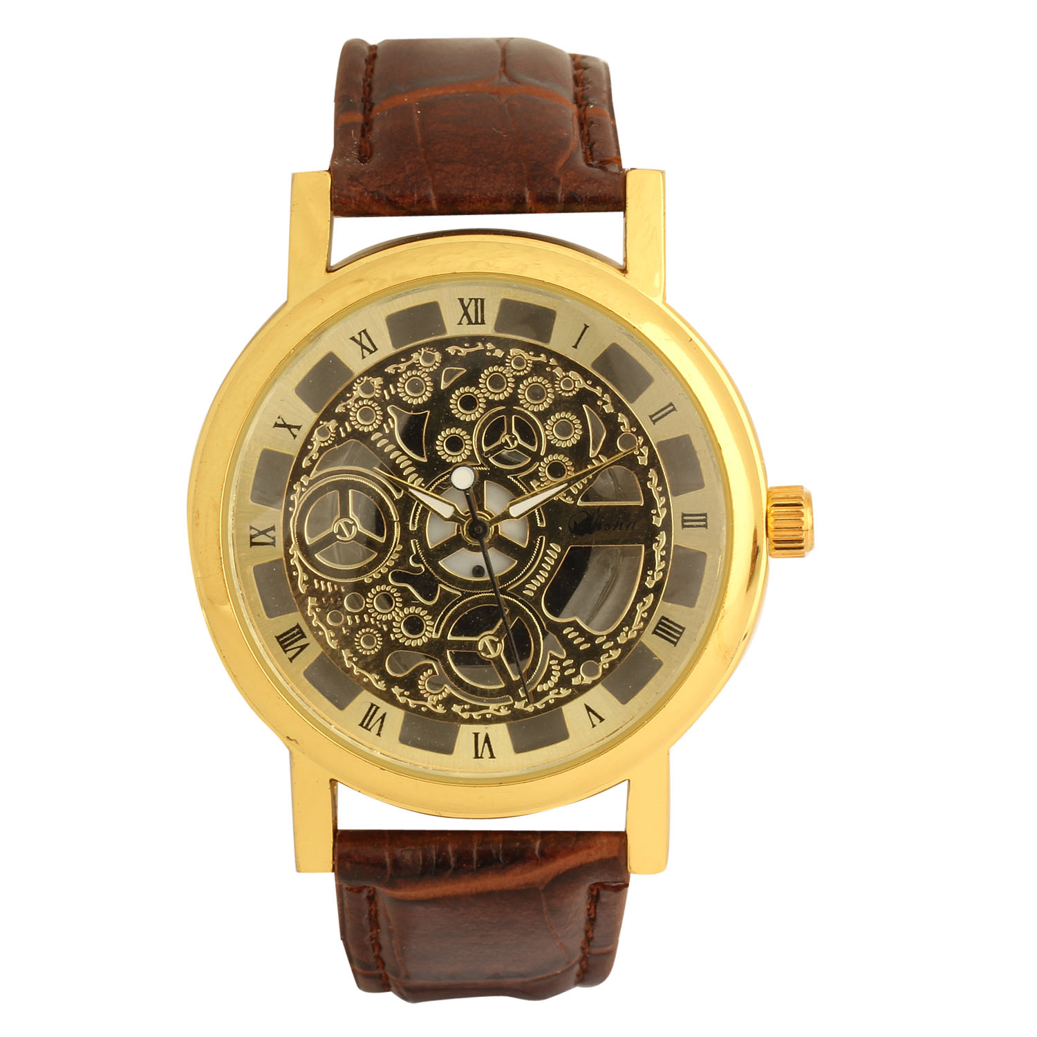 Buy Skeleton Transparent See-Through Gold Case Super-Luxury Watch ...