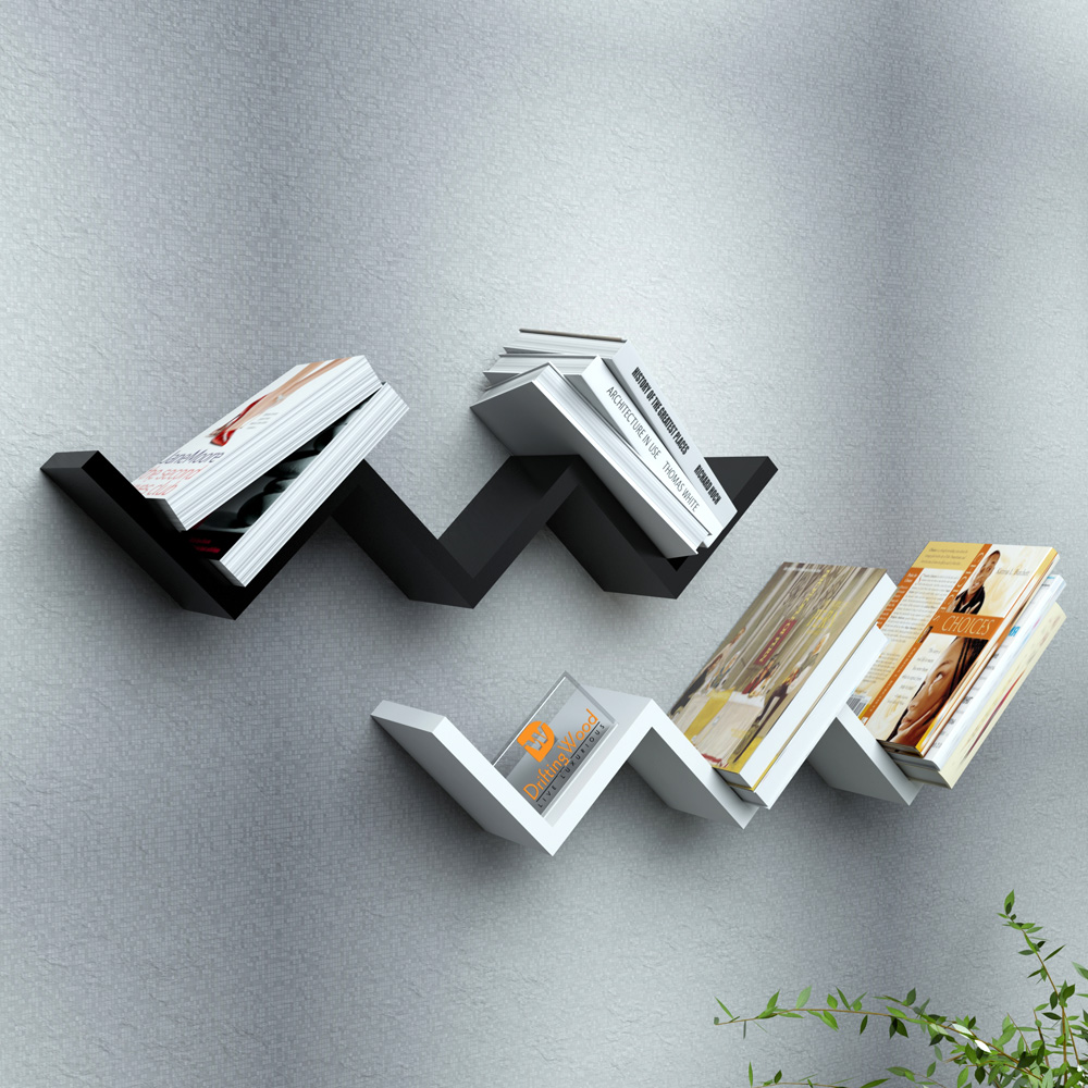 Buy DriftingWood W Shape Wall Mount Floating Wall Shelf - Set Of 2 ...