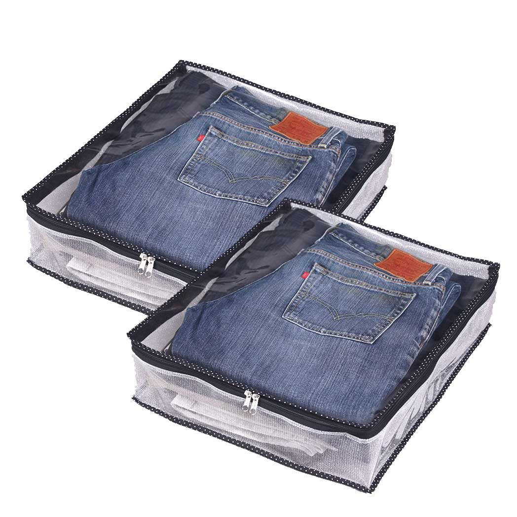 Buy Srajanaa Silver Trouser Cover / Cloth Cover With Zip Closure (Pack ...