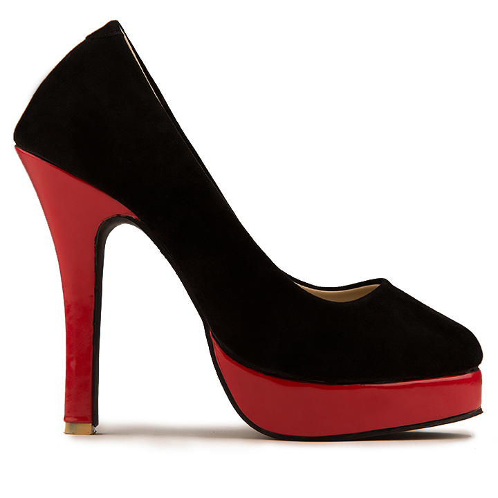 Buy THE FASHION CHOR CLASSIC RED & BLACK PUMPS Online- Shopclues.com