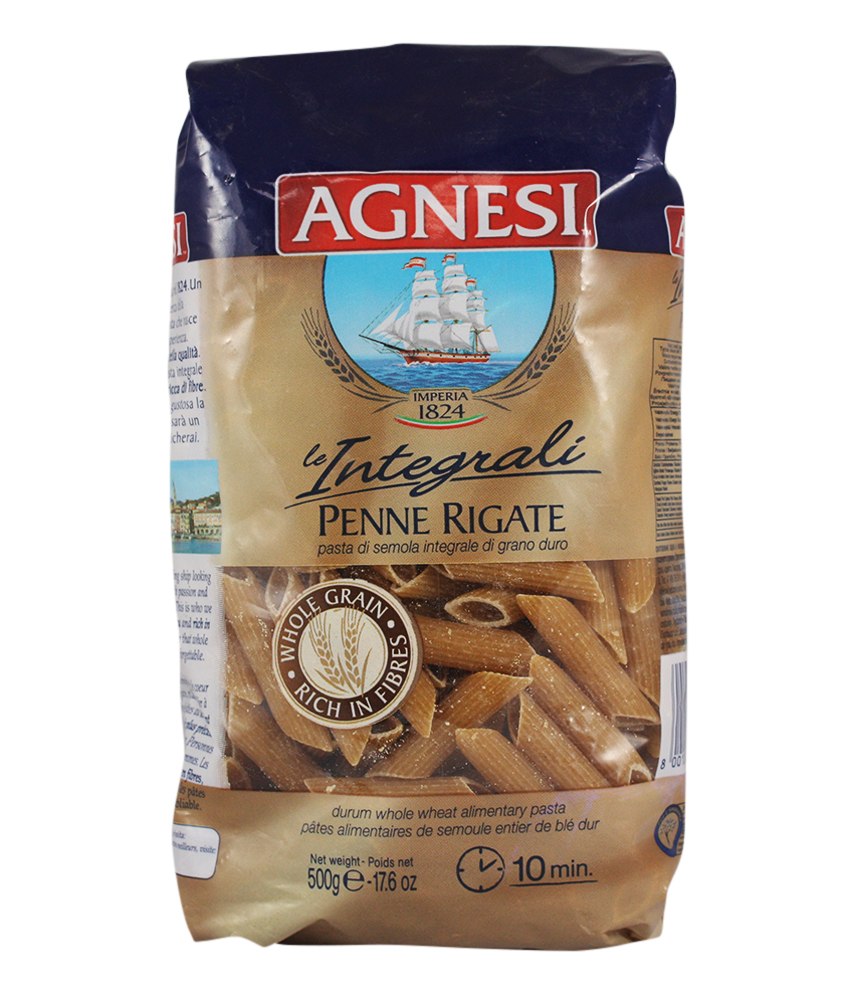 Buy AGNESI Whole Wheat Penne Pasta 500gm - Pack of 2 Online @ ₹350 from ...