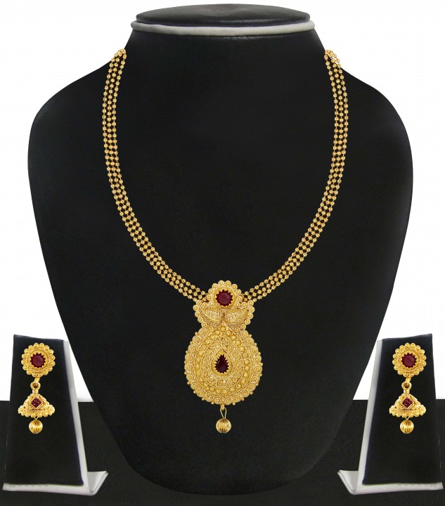 Buy Zaveri Pearls Antique Jewellery Design With Haram Layers Necklace