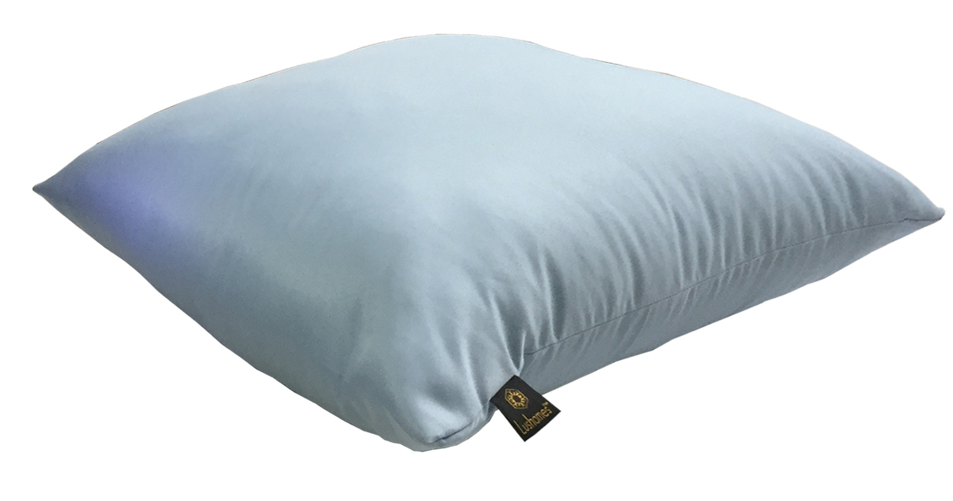 Buy Lushomes Bright and Fluffy Light Blue Cushion (Size 12x12, Single ...