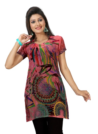 English Georgette Tunic (Red)