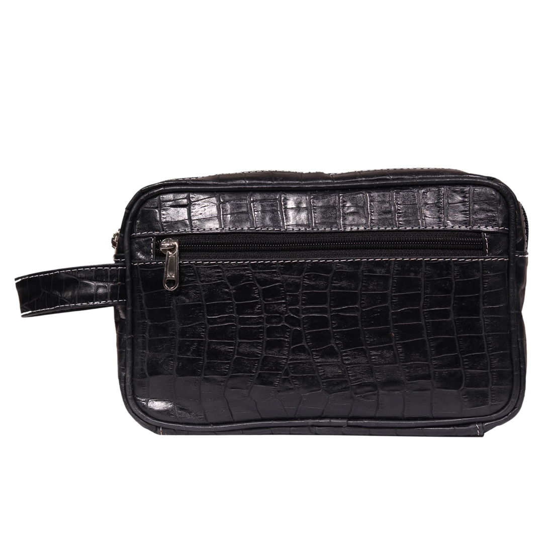 Buy Leather World Classic Black Big Genuine Leather Traveling Shaving ...