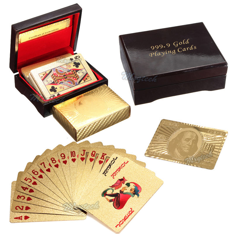 PLAYING CARDS IN 24 KARAT GOLD