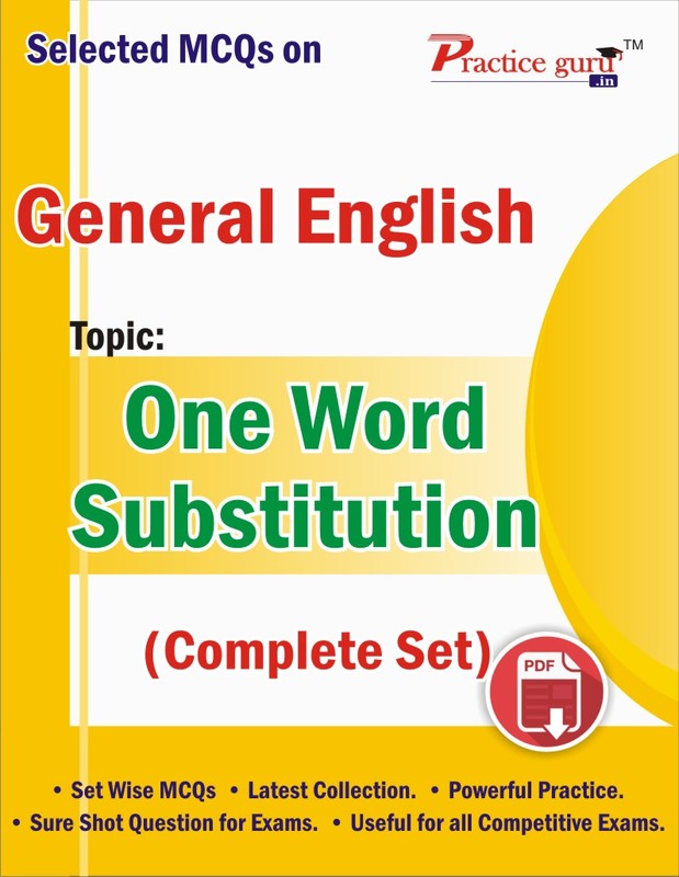 Buy Selected MCQs on English - One Word Substitution (Complete Set) Online @ ₹149 from ShopClues
