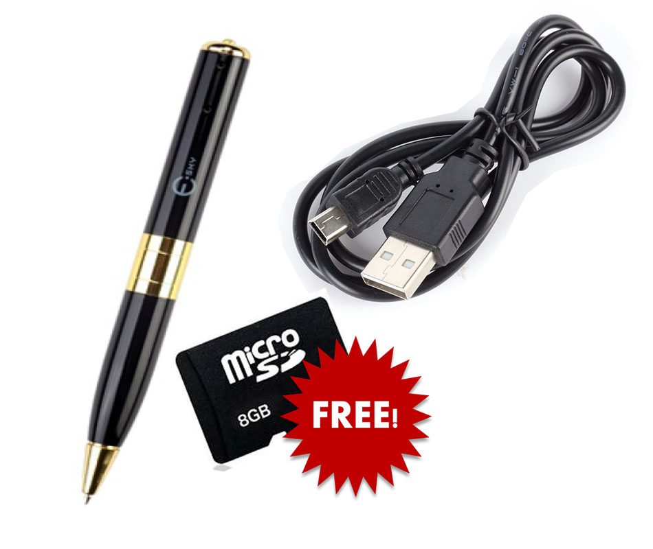 Buy Spy Hidden Pen Camera Hidden Pin Hole Camcorder With 8 GB Micro SD ...
