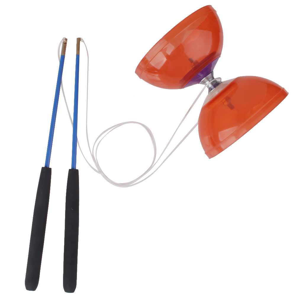 Imported 5-Bearing Diabolo With Handsticks String Juggling Toy- Red