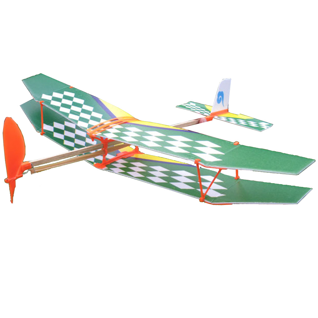 Imported Assembly Airplane Aircraft Launched Powered By Rubber Band ...