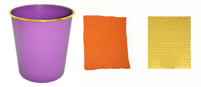 Buy Todayin's Open Dustbin + Orange Duster small+ Sponge wipes single ...