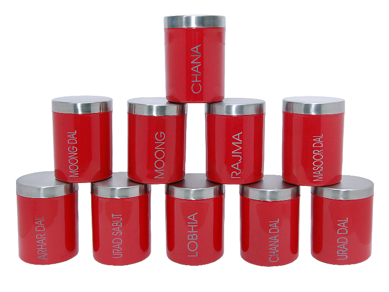 10 Pcs Pulses Canister Set Red (4664) | Buy on Shopclues.com