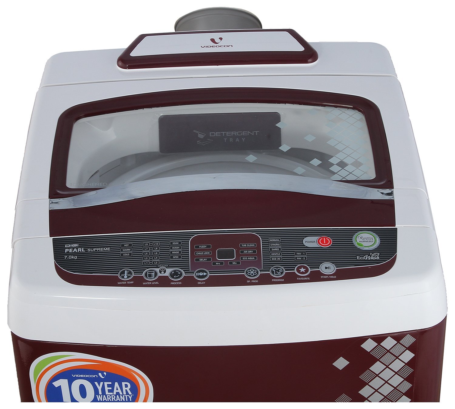 Videocon Vt70G12 Digi Pearl Supreme Fully-Automatic Top-Loading Washing ...