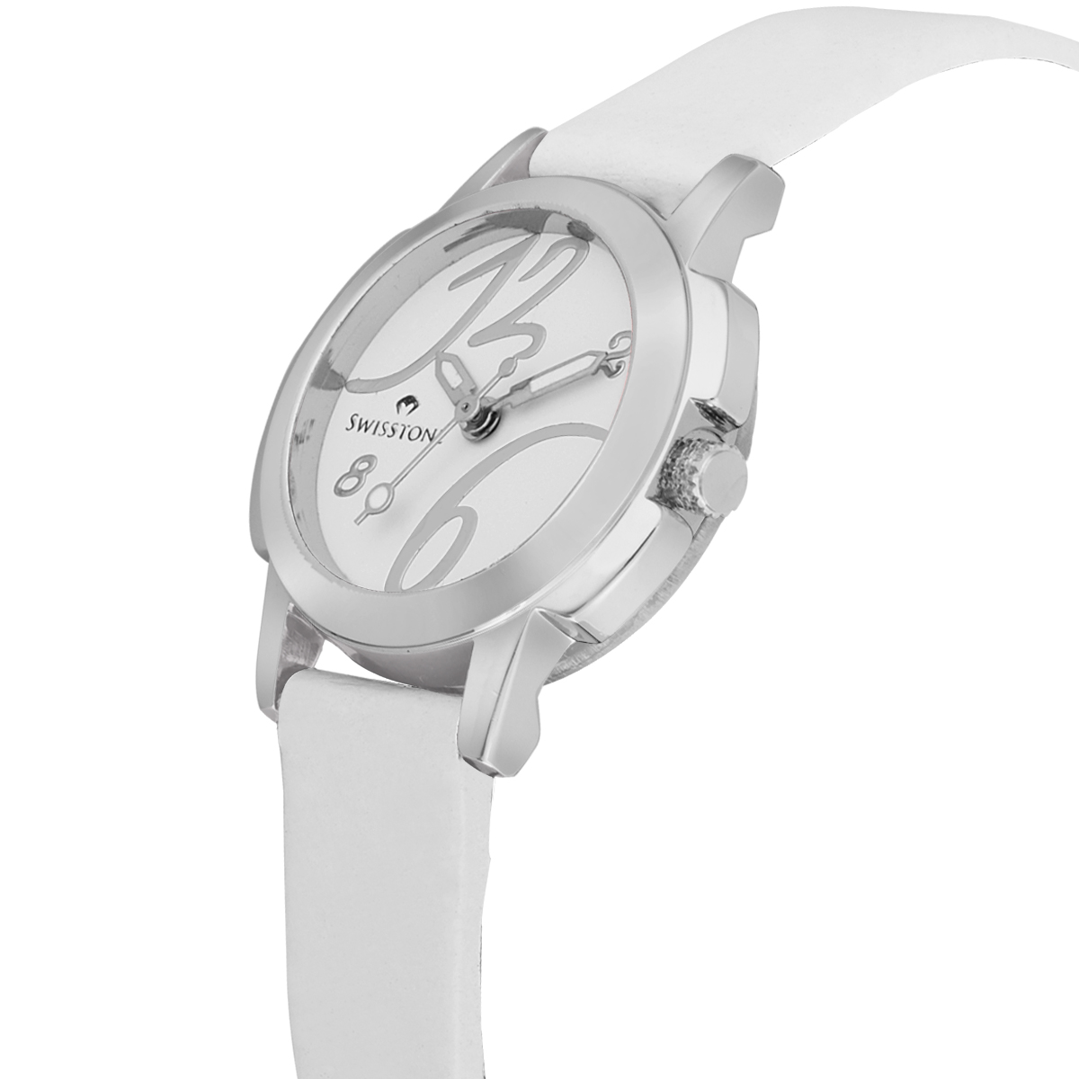 Buy Swisstone NV-LR202-WHITE Dial White Strap Wrist Watch for Women ...