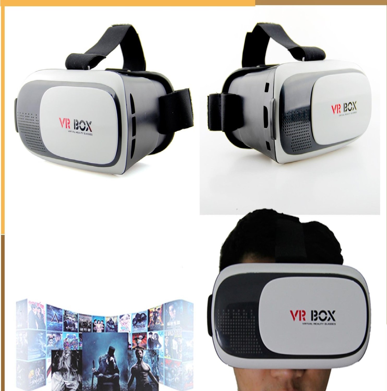 Buy 2nd Generation Hot Selling VR Headset Virtual Reality 3D Glasses Google Cardboard VR Box ...