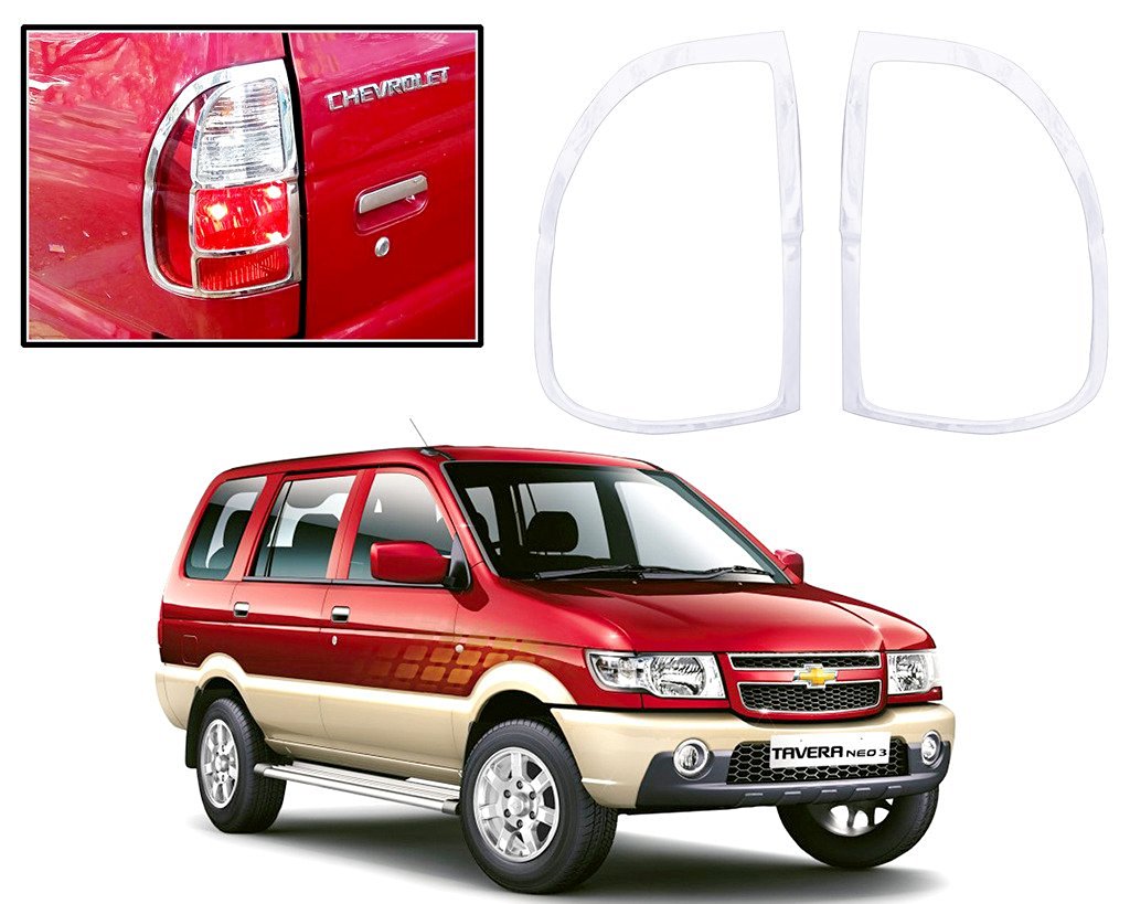 Buy Hi Art Chrome Tail Light Molding for Chevrolet Tavera - Set Of 2 ...