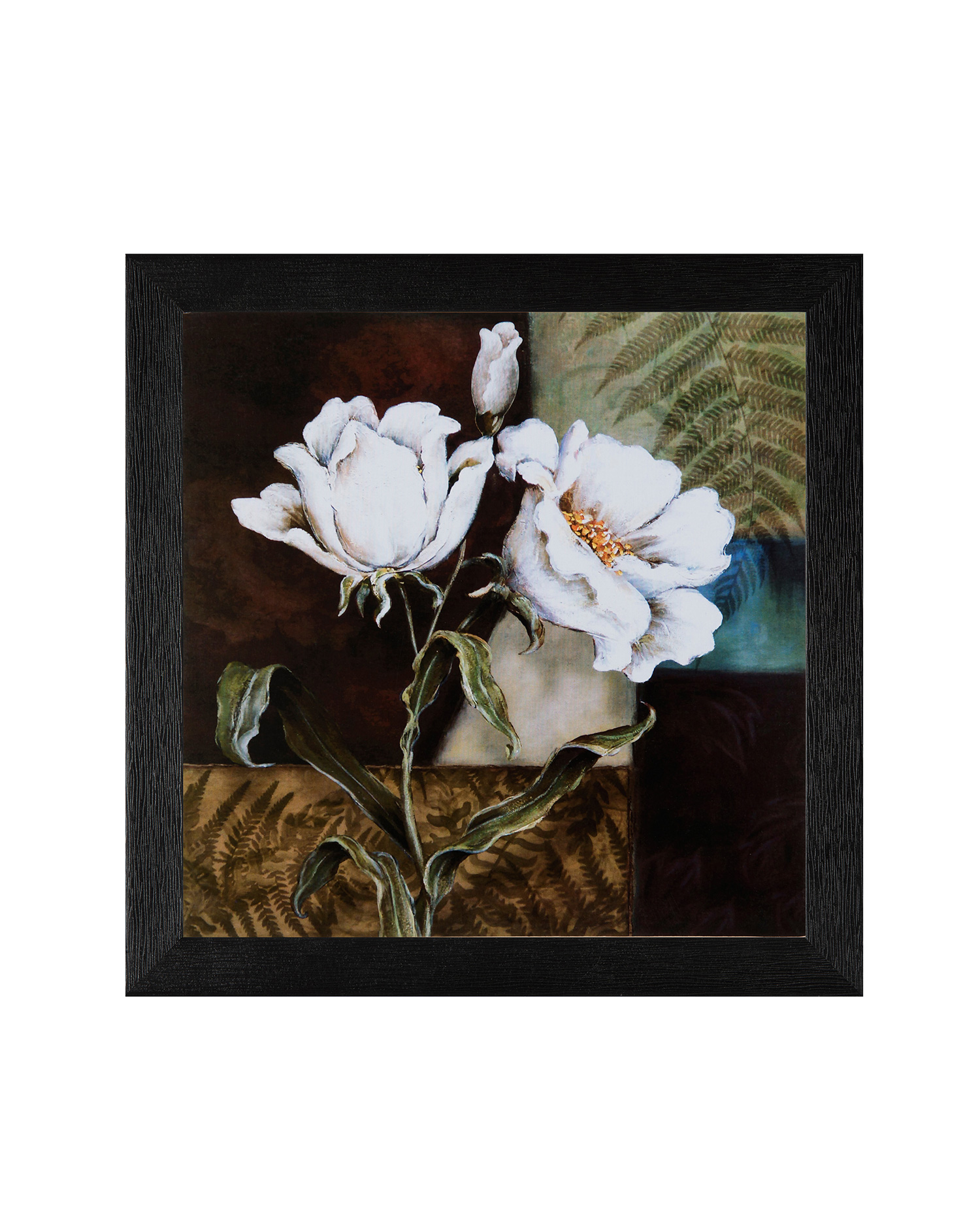Buy Multicolored MDF Matte painting of Flowers with Black Texture frame ...