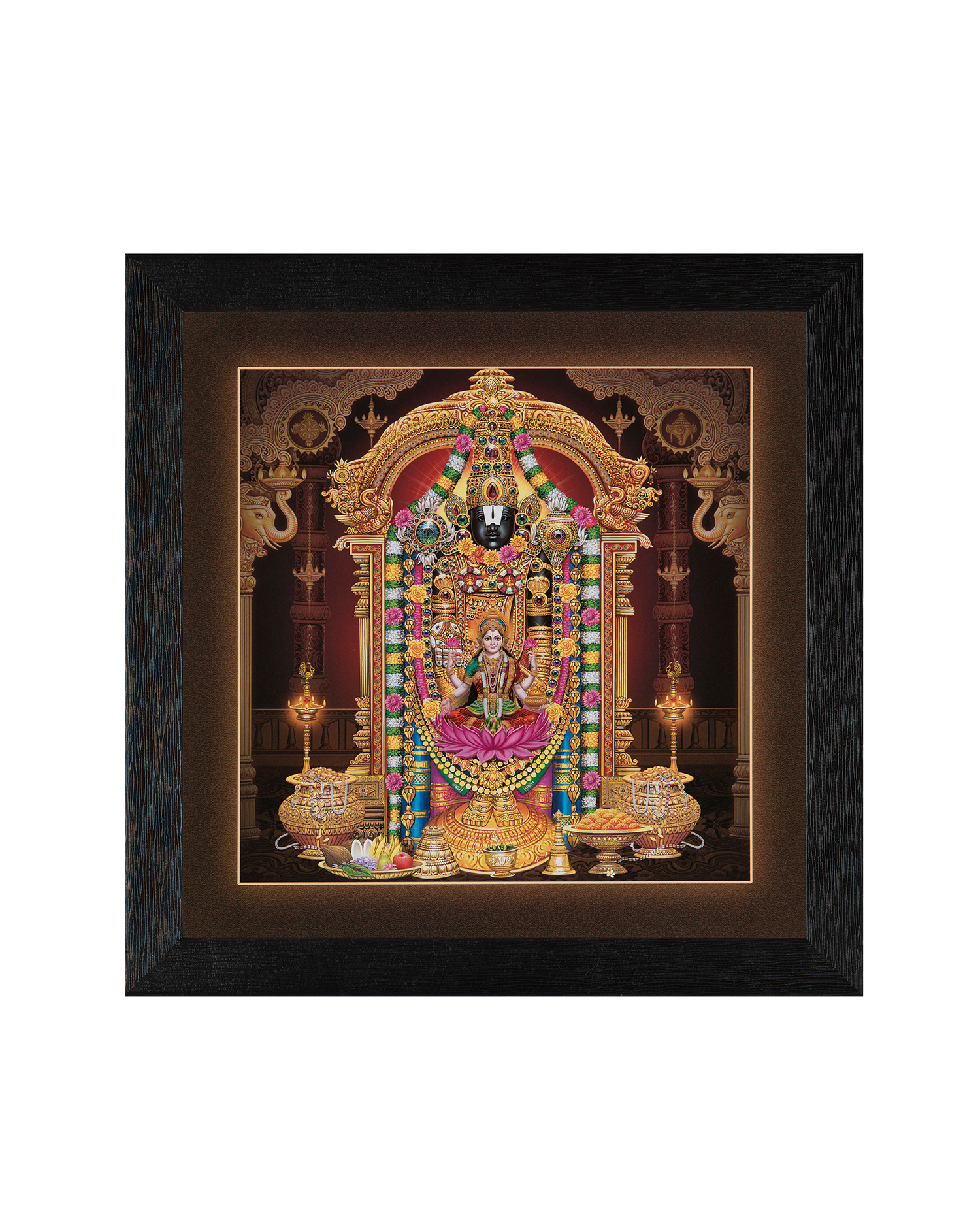 Buy Religious Multicolored MDF Matte painting of Goddess lakshmi with ...