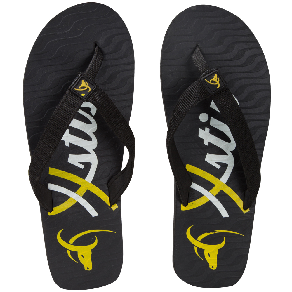 Buy Xystis Designer Black and Yellow Designer Flipflops Online @ ₹299 ...