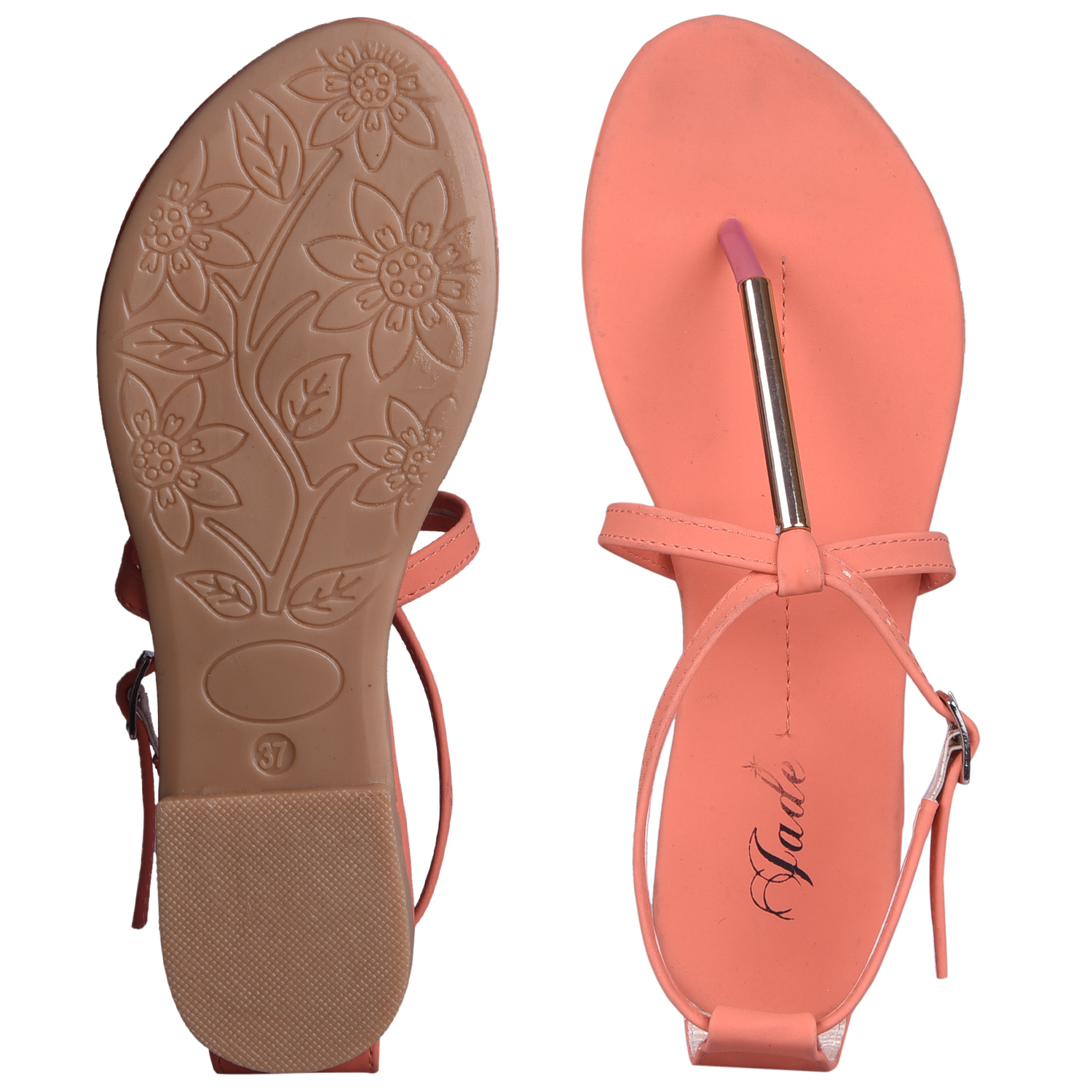 Buy Jade Women's Peach Sandals Online @ ₹399 from ShopClues