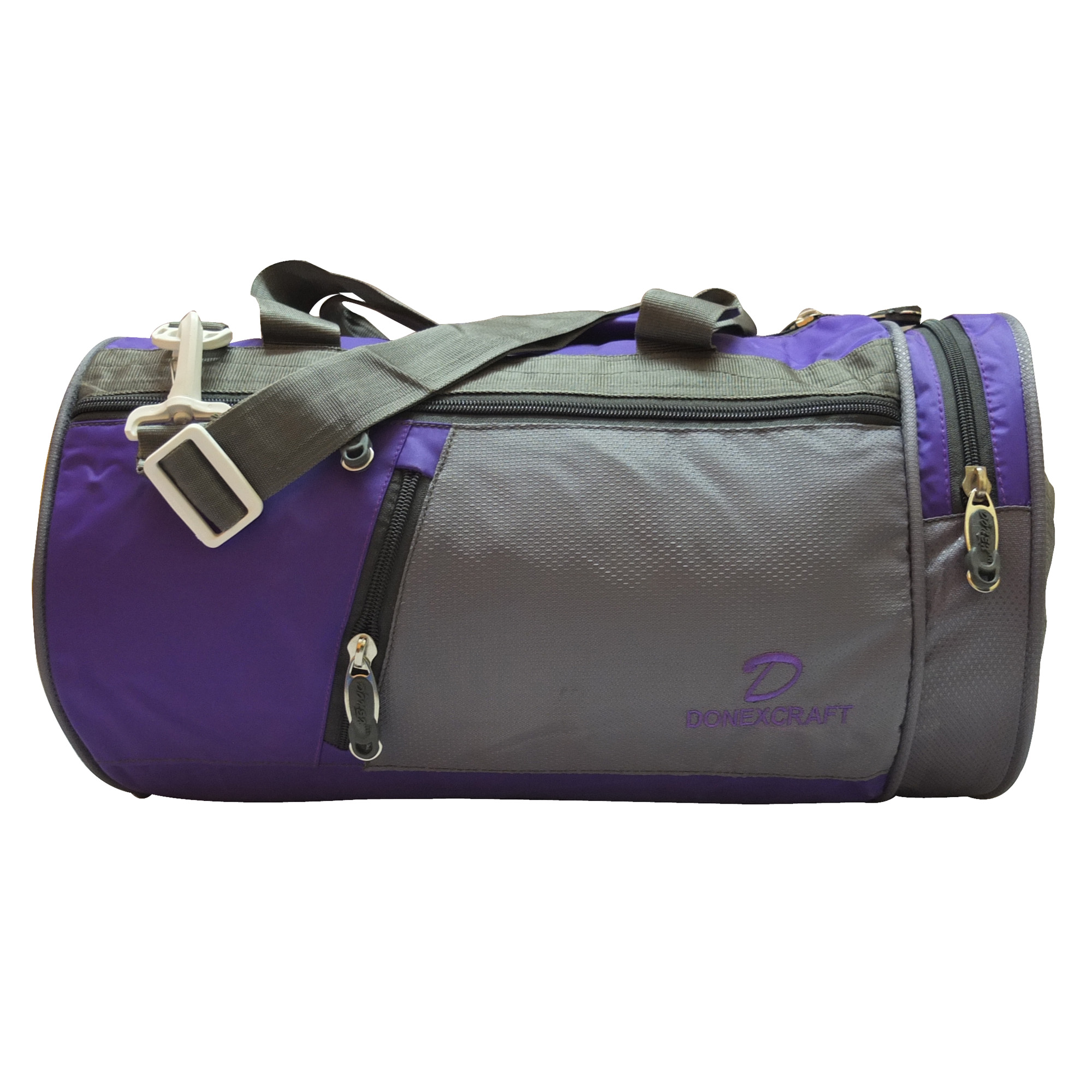 Buy Donex Trendy 21 L Nylon Gym/Travel Bag violet Grey RSC01391 Online ...
