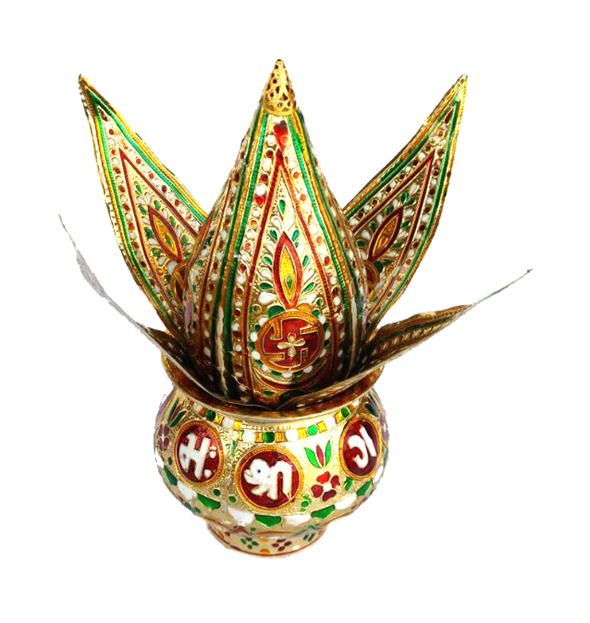 Buy Mangal Kalash set Meenakari Work for Puja Kalash in Temple Home ...
