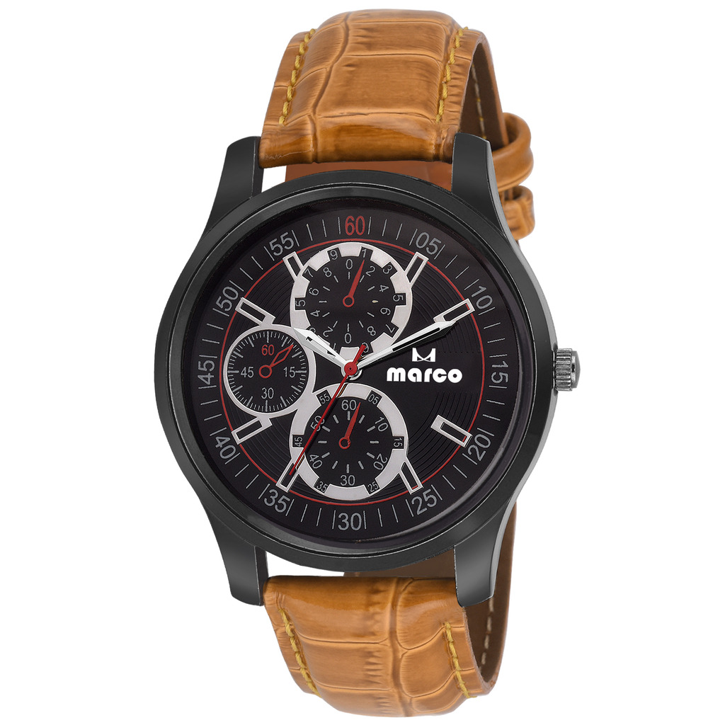 Buy MARCO Red Analog Watch for Men Online @ ₹399 from ShopClues