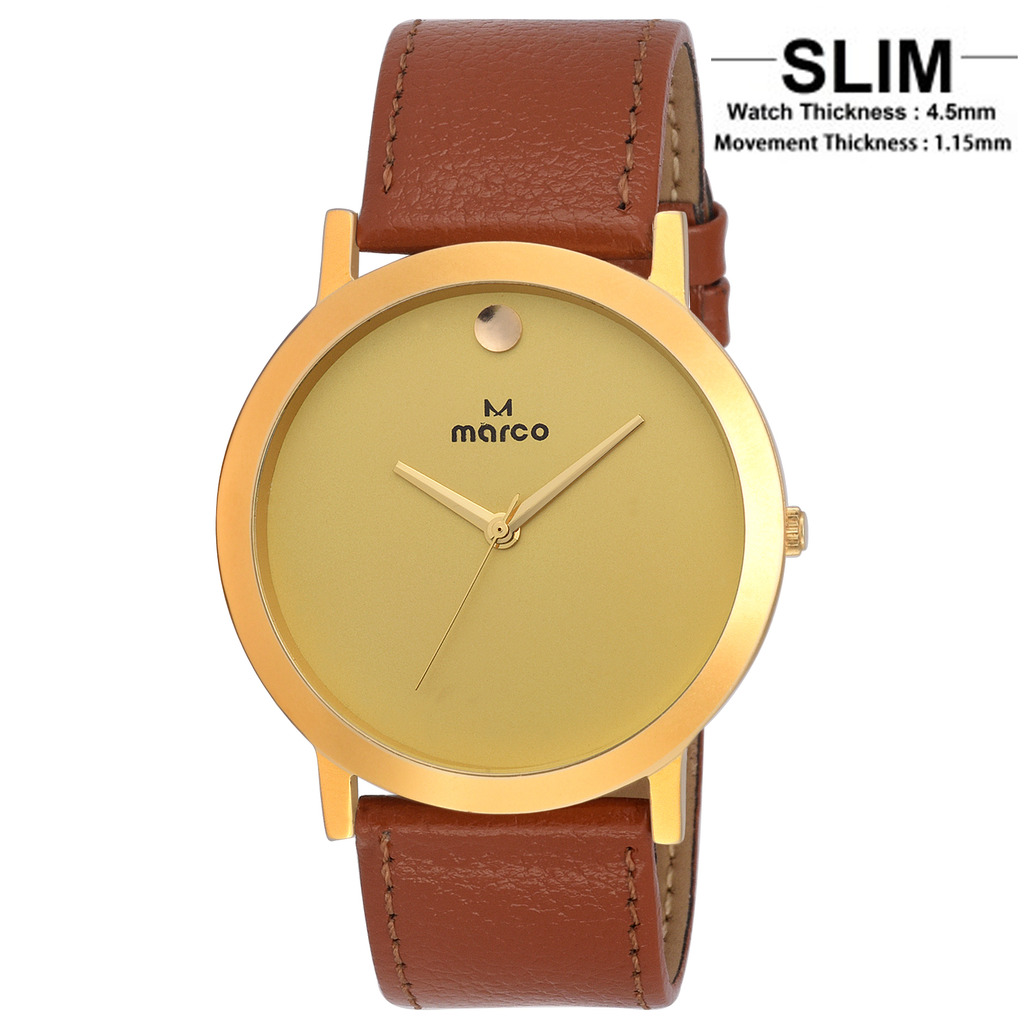 Buy MARCO Gold Analog Watch for Men Online @ ₹850 from ShopClues