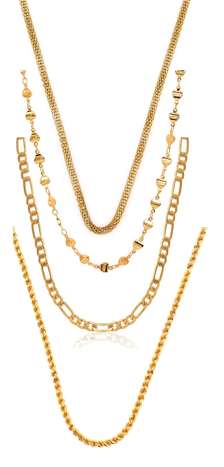 Buy Dipali Combo Of Four Gold Plated Alloy Chain Online @ ₹389 from ...