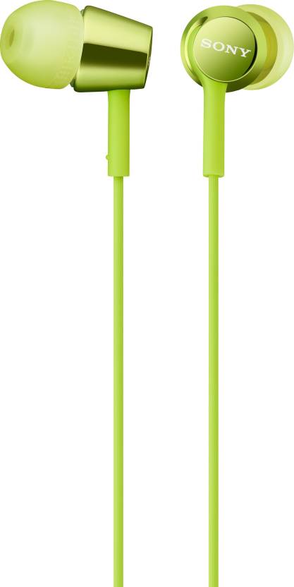Buy Sony MDR-EX150 Wired Headphones (lime Green) WITH 1 YEAR SONY INDIA ...