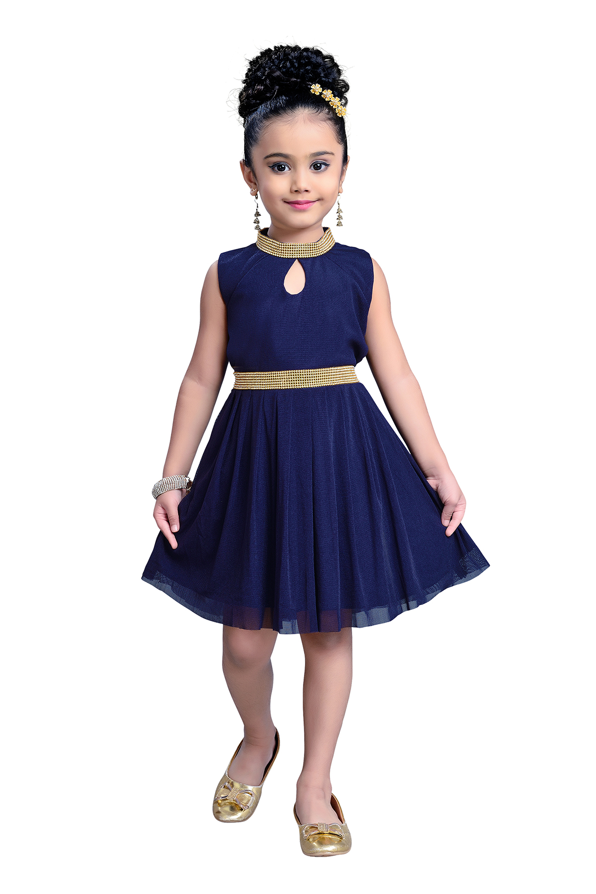 Buy Aarika Girls Self Design Impoted Power Net Bombay Dress Online ...