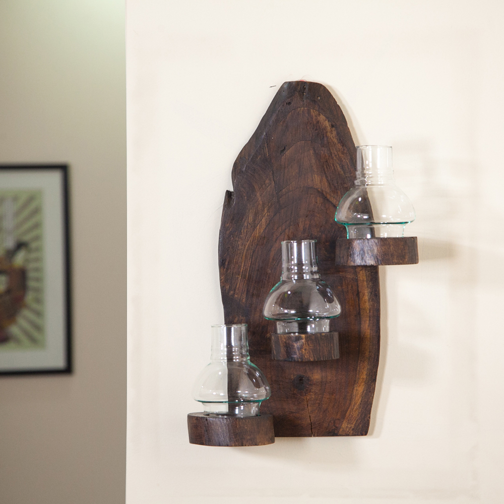 Buy Tea Light Stand (Wall Hanging, wood) Online @ ₹1199 from ShopClues