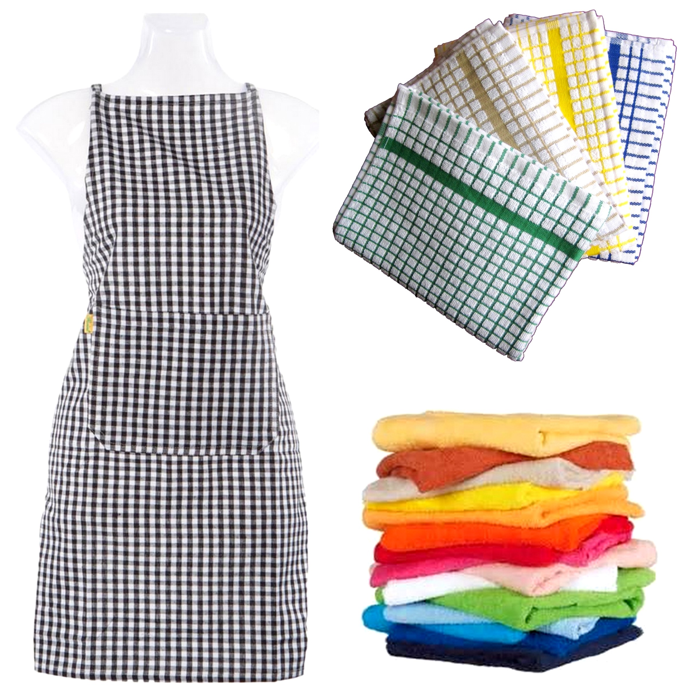 Buy BLESS Kitchen Combo - Apron , Napkin, Duster -set of 12 Online ...