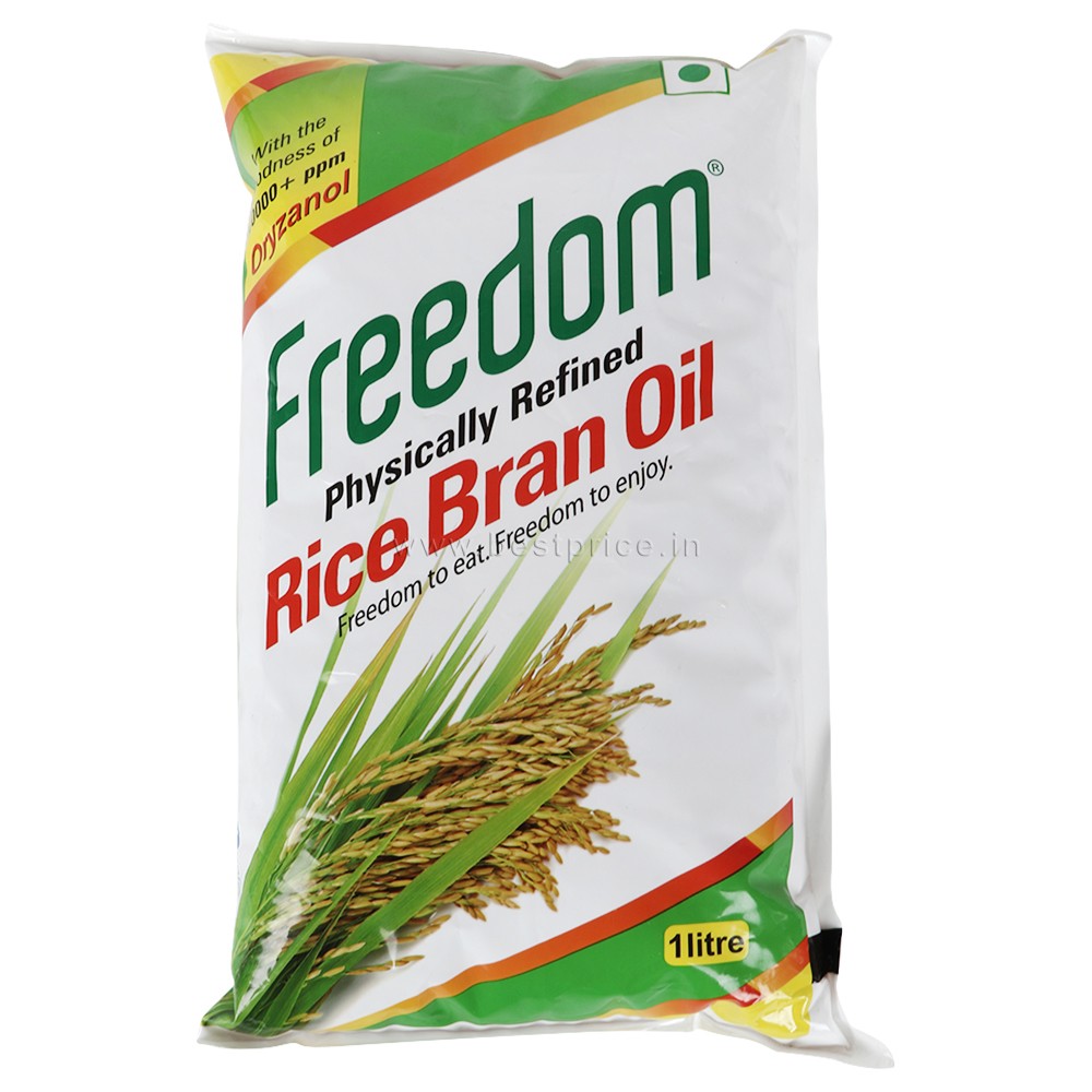 Buy Freedom Rice Bran Oil Pouch, 1 L Online @ ₹82 from ShopClues
