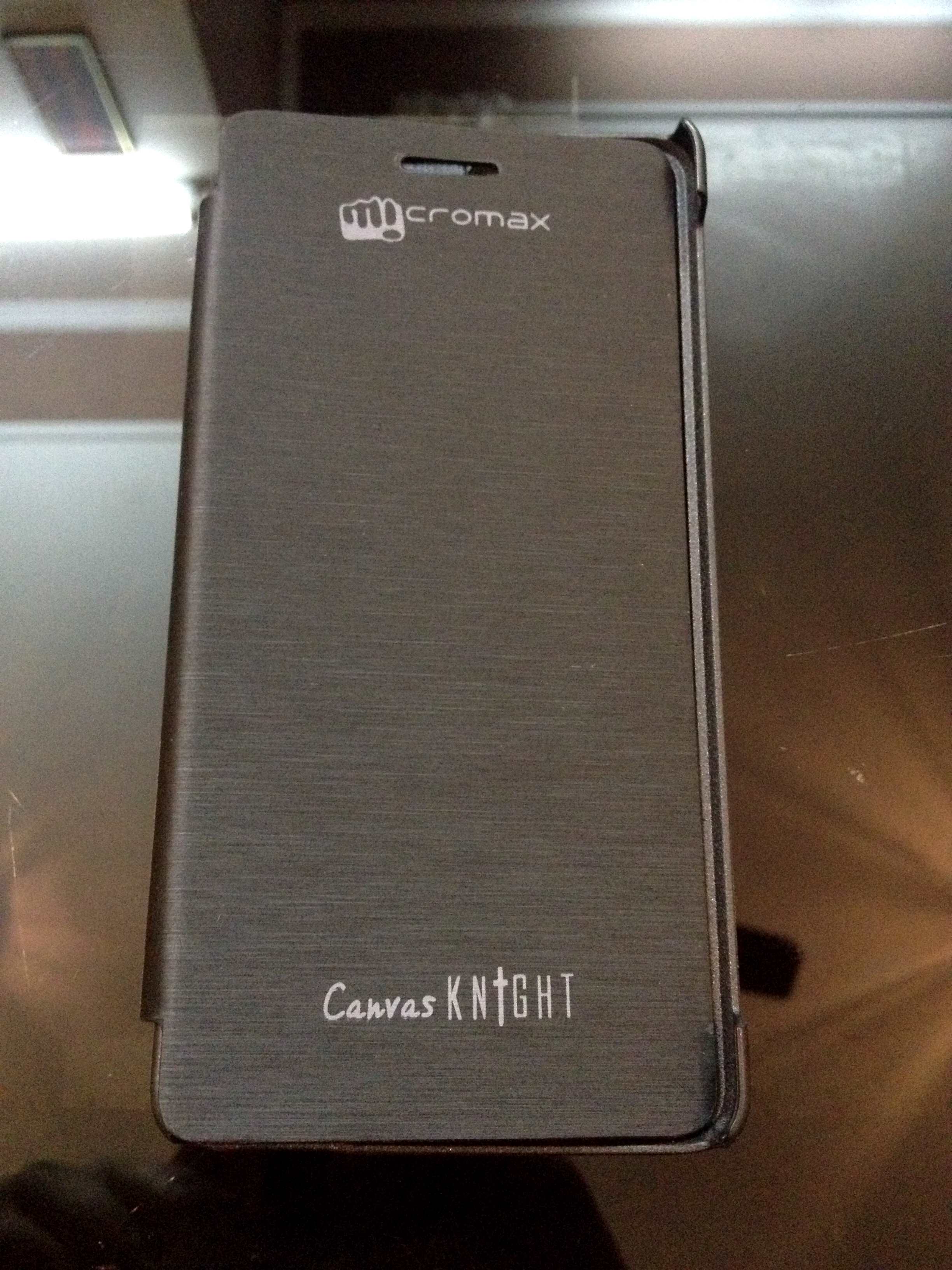 Shop Micromax A350 Canvas Knight Cover Flip Cover case Black Online ...