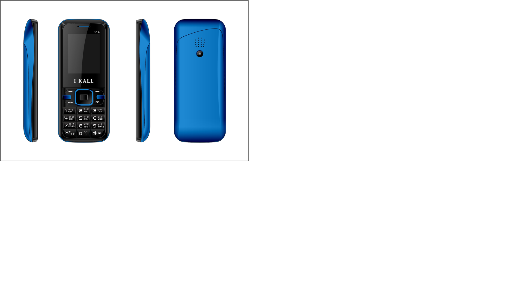 Buy IKall K14 1.8 InchDual Sim 1000Mah Battery(No Earphones) Made In India BlackBlue Online ...