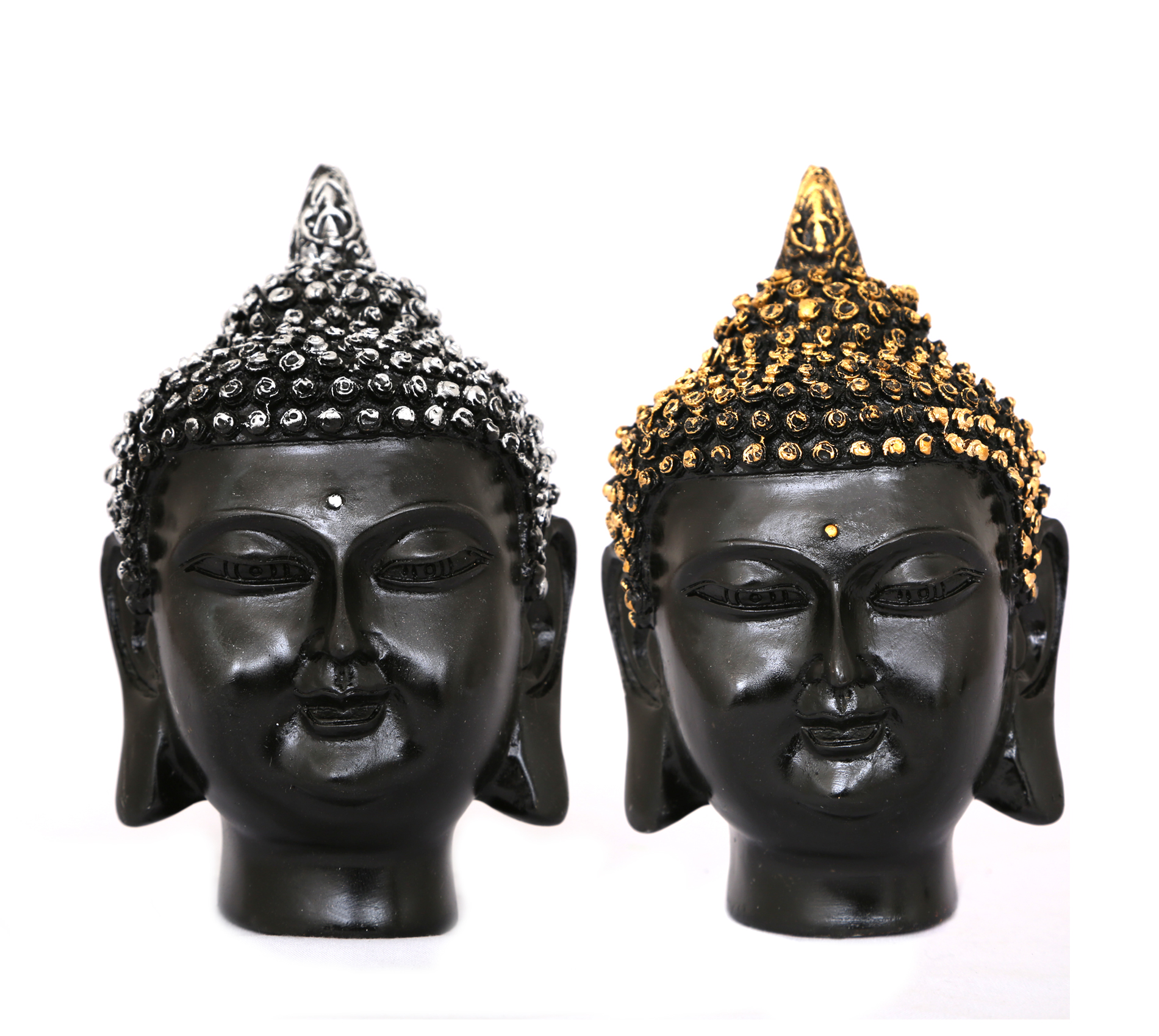 Buy TiedRibbons Lord Buddha Head Idol Size(5.2X3X3,Inch)Silver Gold ...