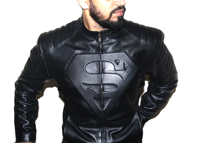 Buy New Genuine Leather Superman Leather Jacket Slim Fit Biker Jacket ...