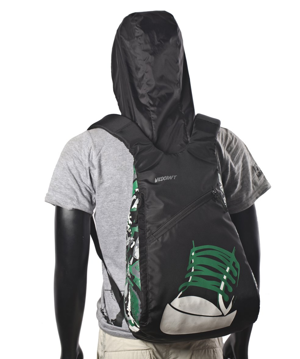 Wildcraft Hoodie BackPack - Green/Black