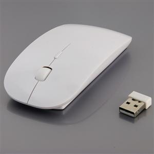 White USB 2.0 Wireless Mouse 2.4 GHz Frequency With Nano Receiver Mac ...