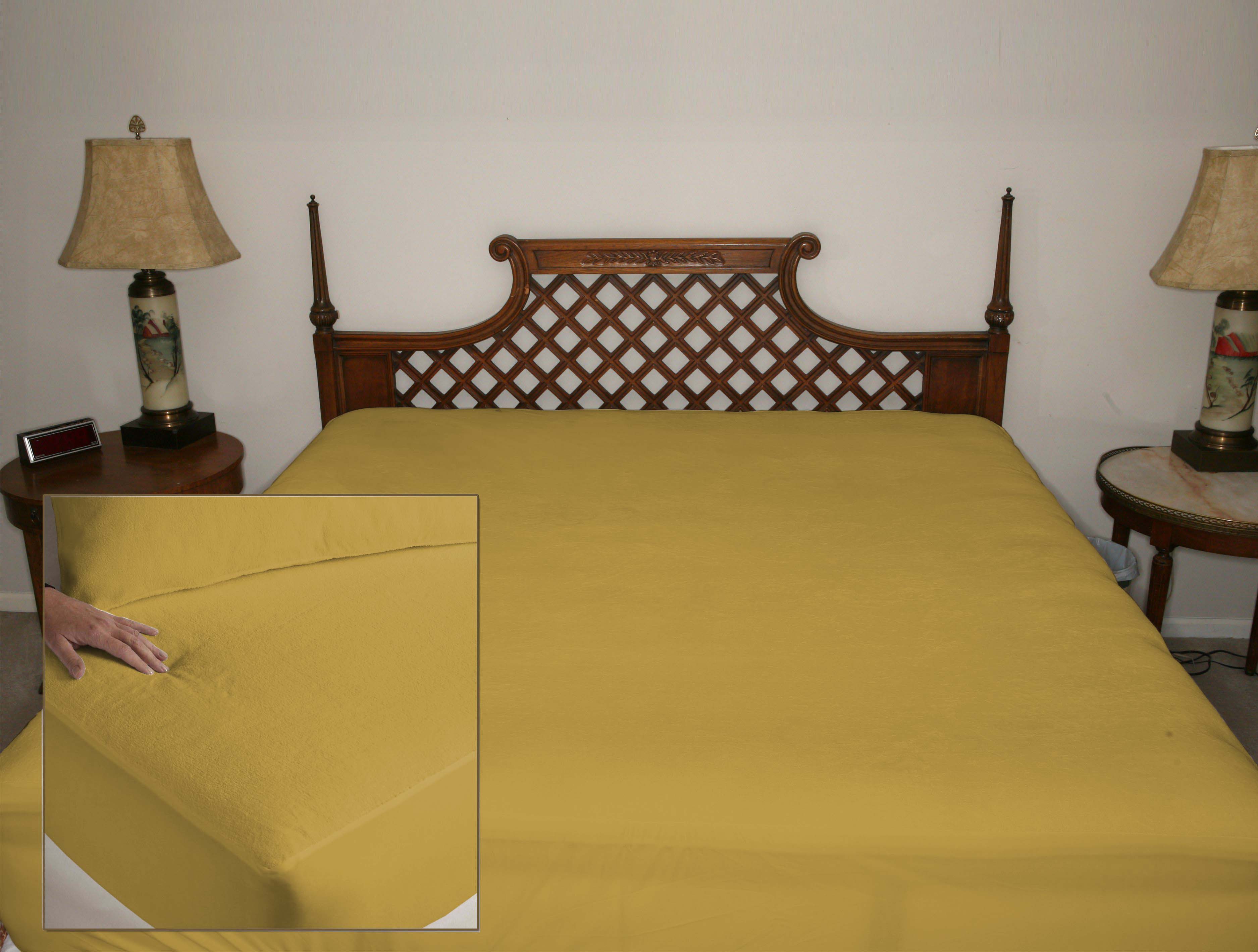 Buy Lithara Breathable Mattress Protector 36X75 Golden Online @ ₹789 ...