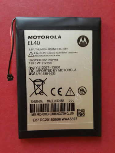 Buy Mola EL-40 EL40 EL 40 For Mola Moto E 1st Genration XT1021 XT1022 XT1025 1980 mAh 3.8V ...