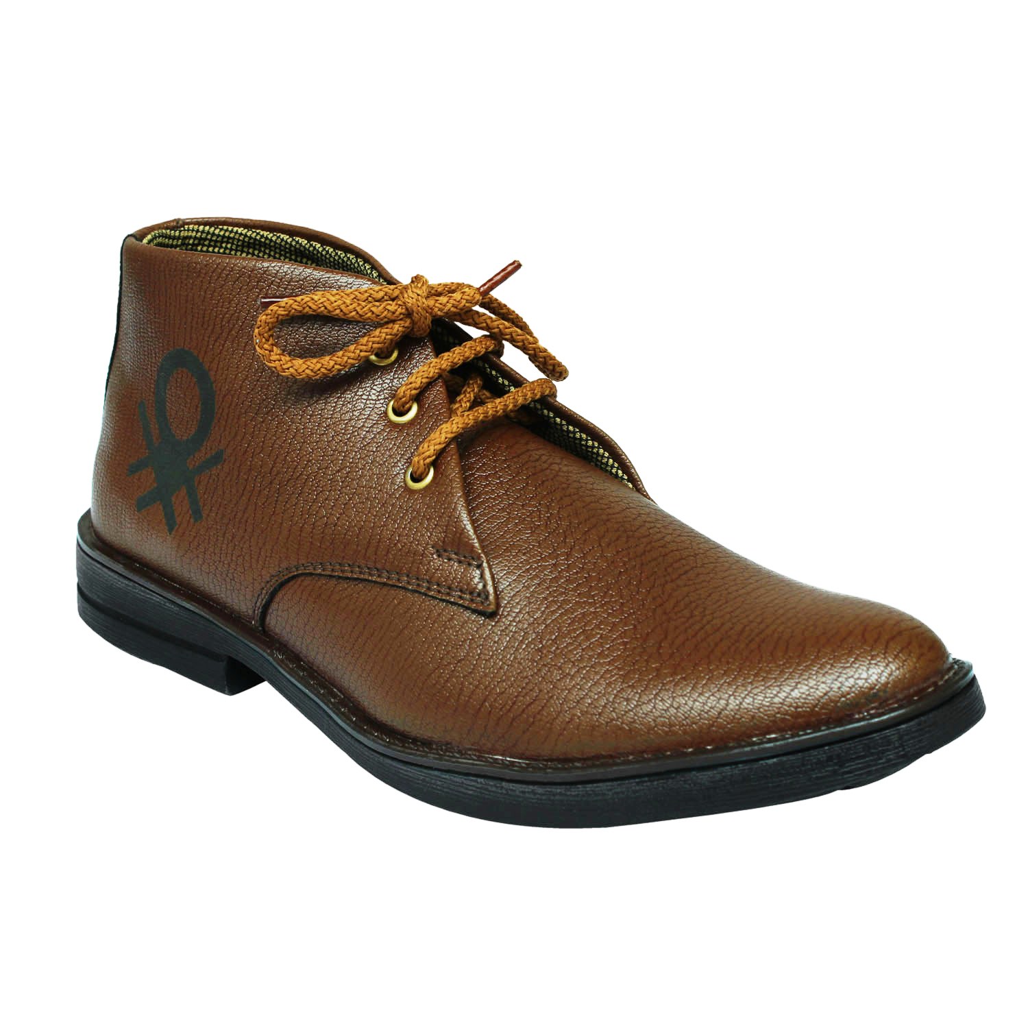 Buy Semi-Ankle Brown Leather Boots Online @ ₹600 from ShopClues