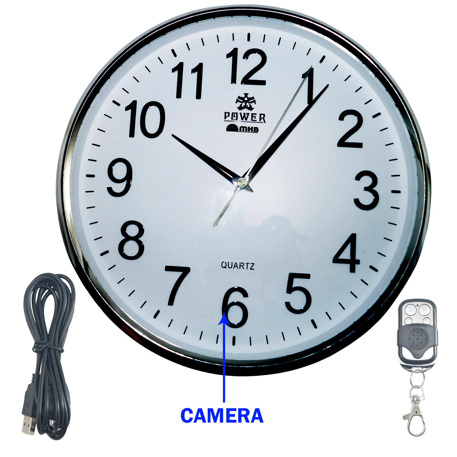 Buy M MHB HD Quality Wall Clock Hidden Spy Camera Wireless Security ...