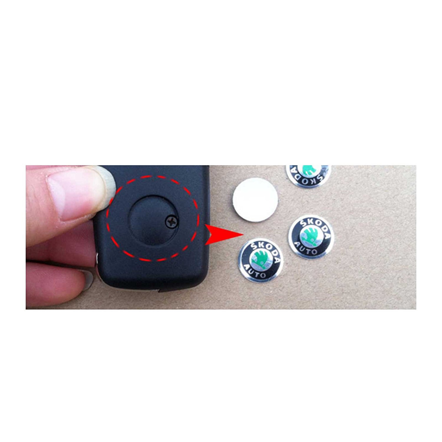 Buy LOGO 14mm SKODA REMOTE KEY FOB MONOGRAM EMBLEM BADGE SKODA Octavia ...