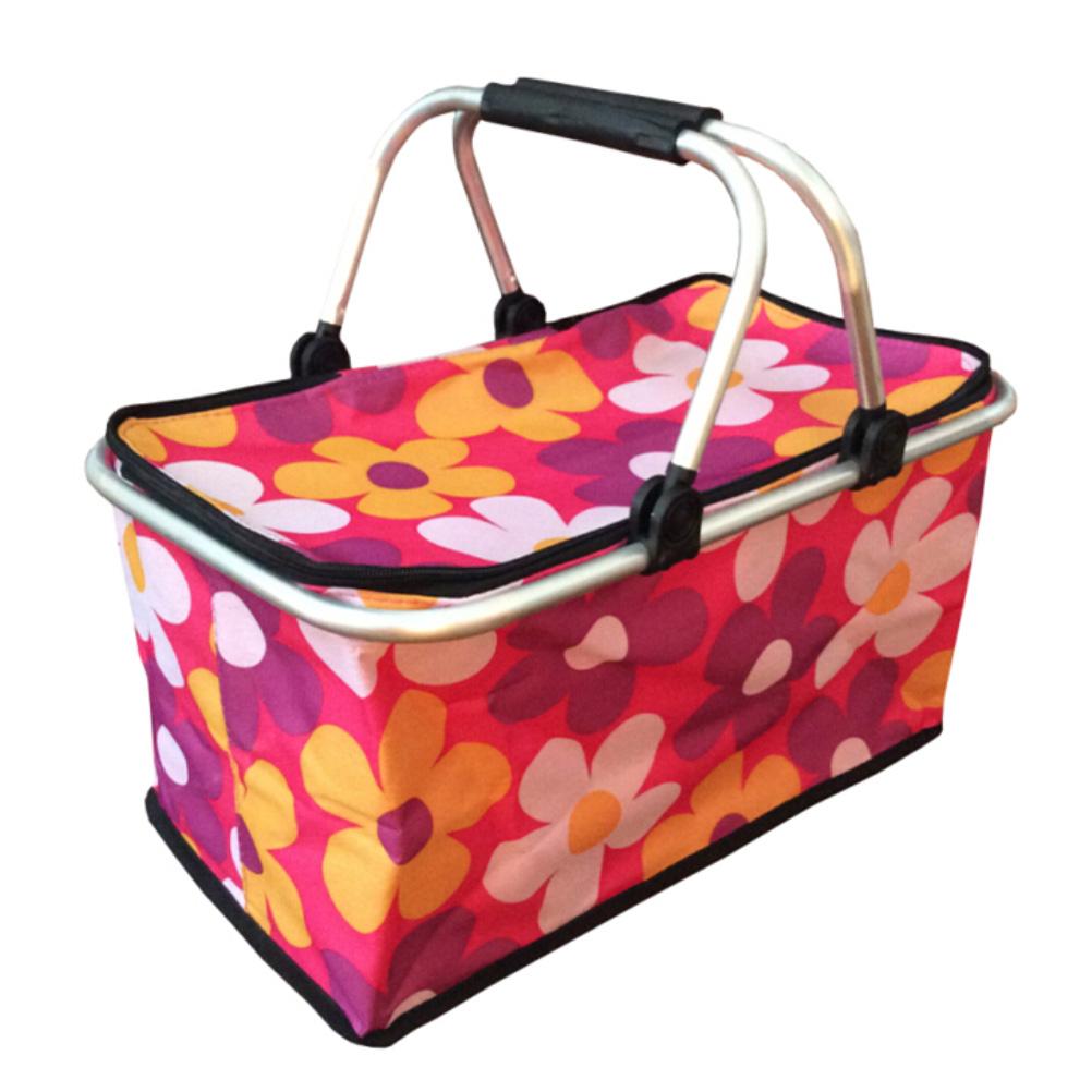 Buy LARGE SIZE FOLDABABLE INSULATED PICNIC HOT BASKET WITH DOUBLE ...