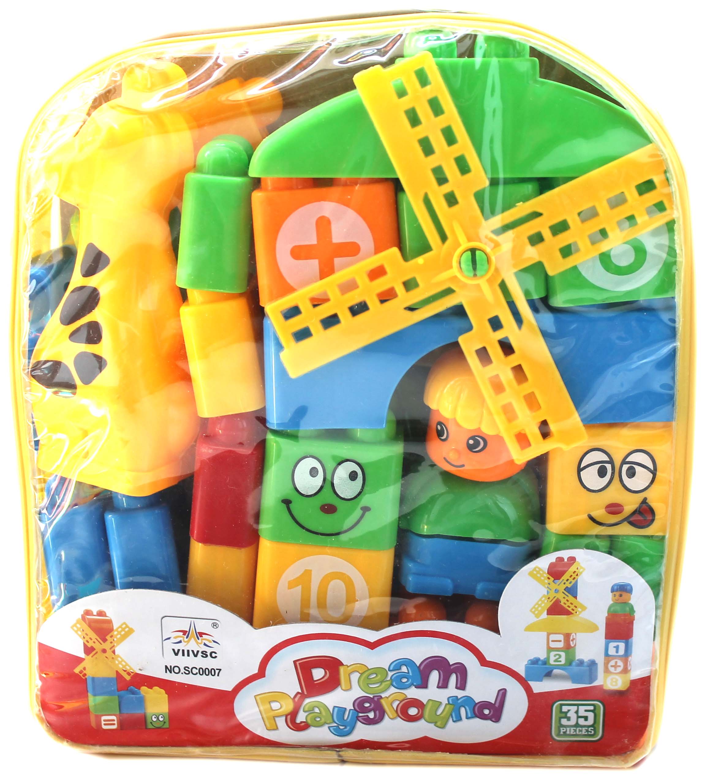 Buy Swastik Dream Play Ground 35 Pieces Block Set - Numbers, Counting ...