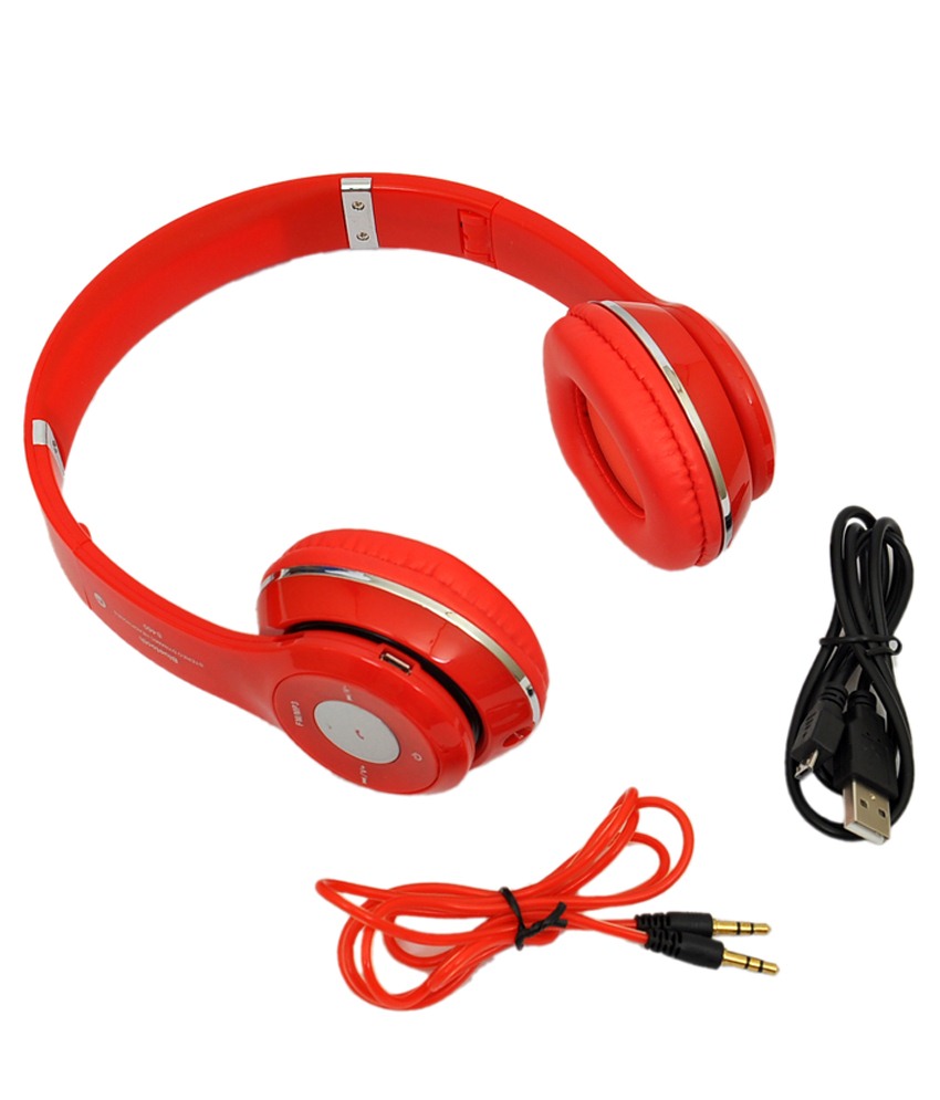 Buy S460 Wireless Bluetooth Headphone With Mic Color RED Online @ ₹999 ...