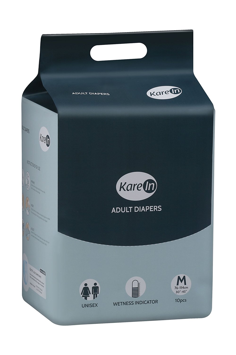Buy Kare In Adult Diapers Medium 10s Pack To Fit Size 76 114cm 30 45