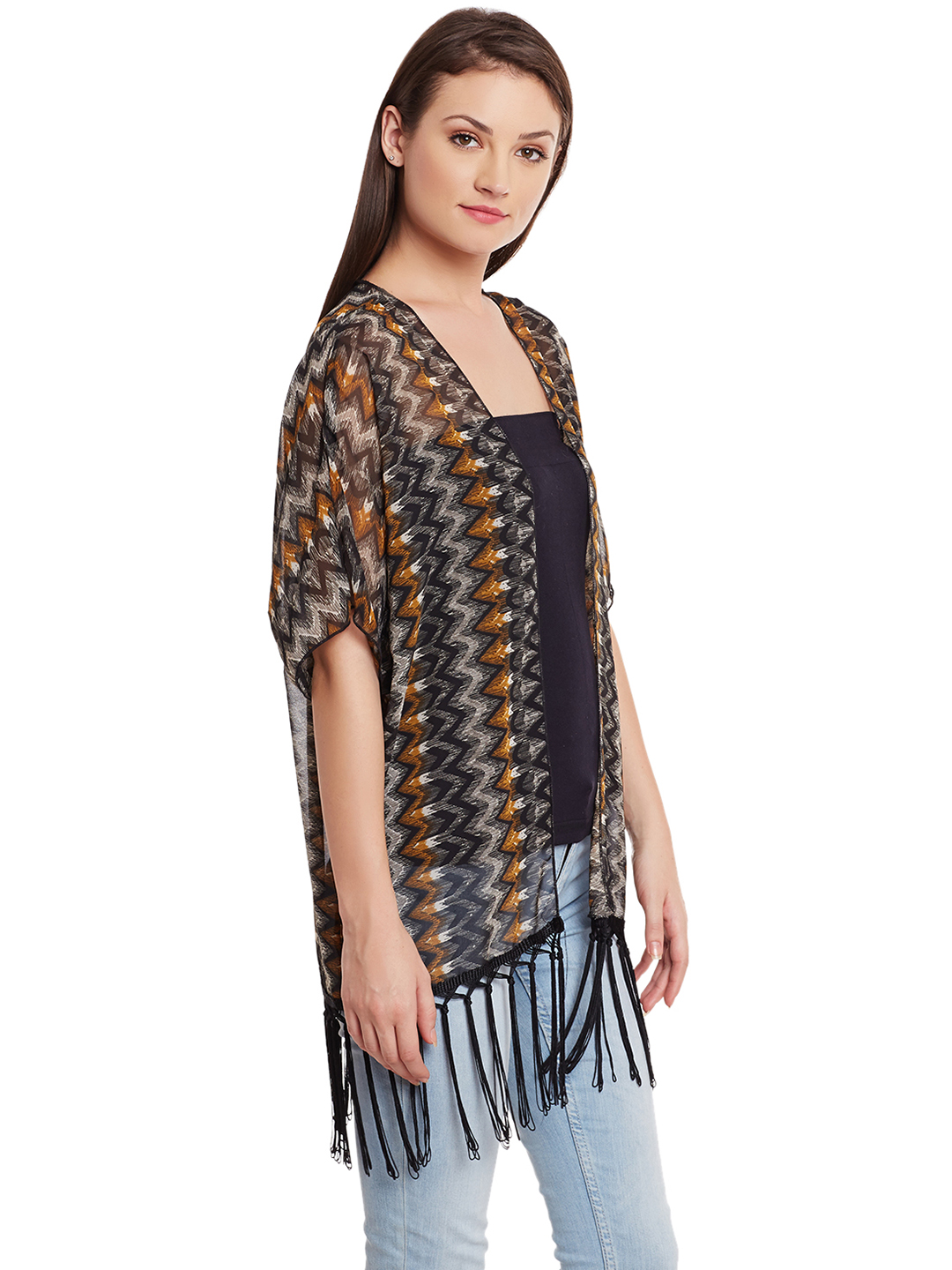 Buy Ruhaan's Multicolor Printed Shrug Online @ ₹604 from ShopClues